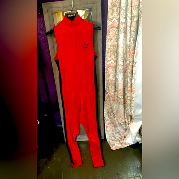 Puma | Pants & Jumpsuits | Puma High Risk Redblack Jumpsuit Size L ...